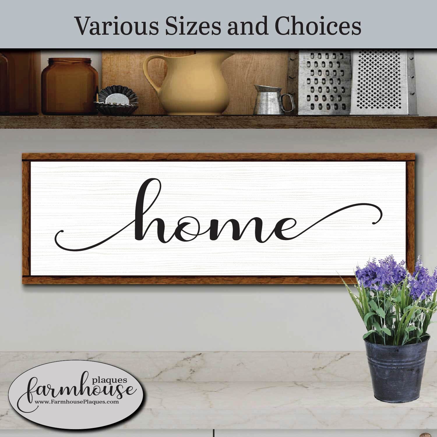 Home Sign Plaque Farmhouse Decor Sign Framed Wood Wall Art | Etsy