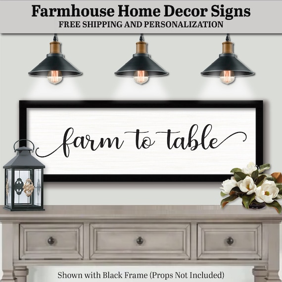Farm to Table Sign FARMHOUSE DECOR SIGN Room Decor - Etsy