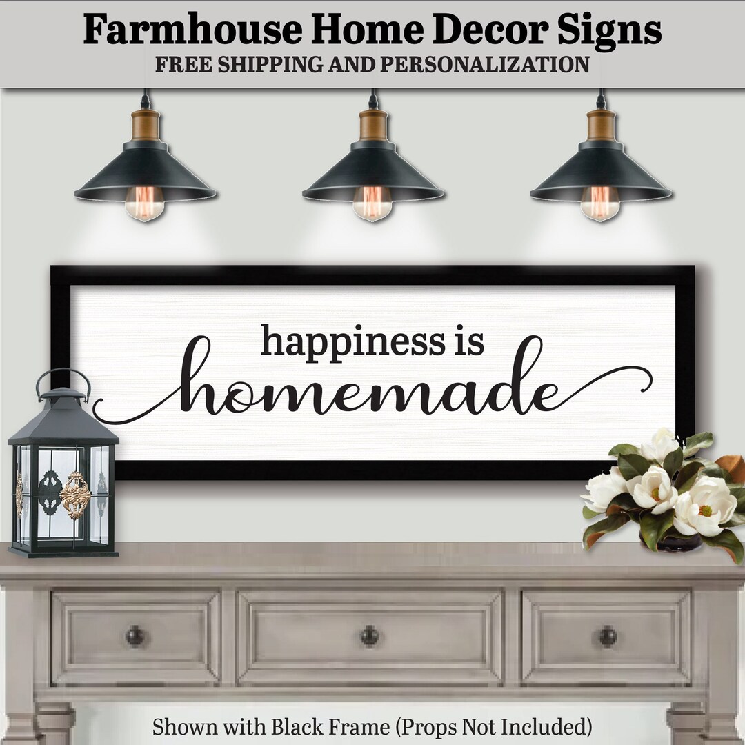 Happiness is Homemade Sign, FARMHOUSE DECOR SIGN, Small Plaque God Art ...