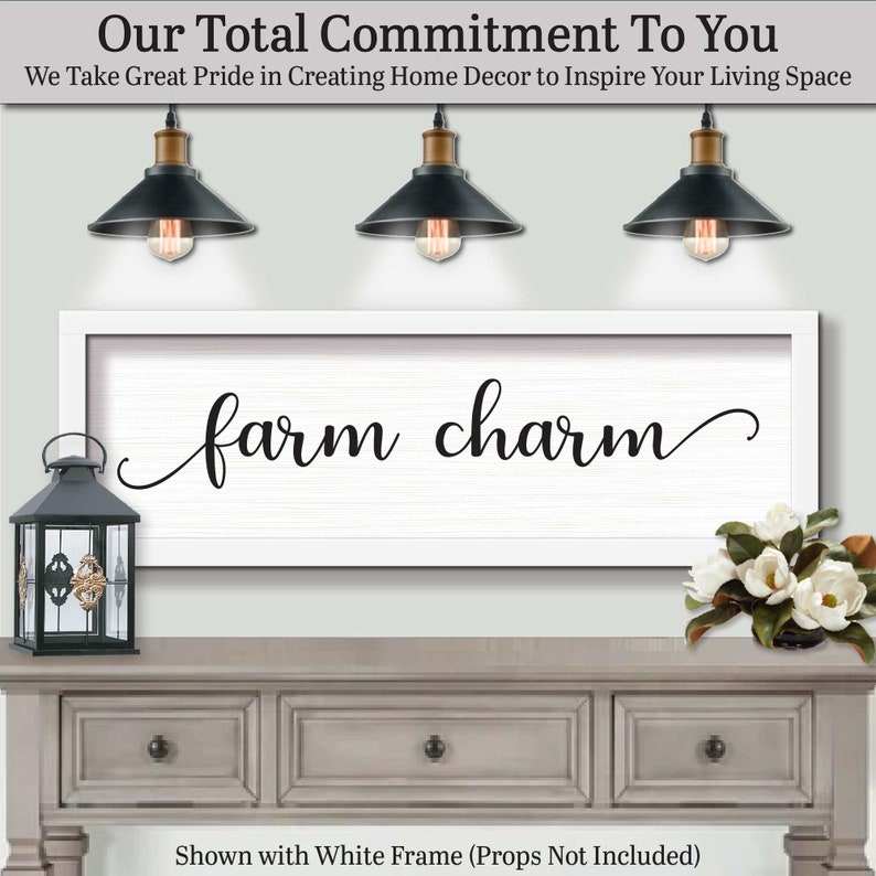 Farm Charm Sign, FARMHOUSE DECOR SIGN, Wall Hanging Artwork ...