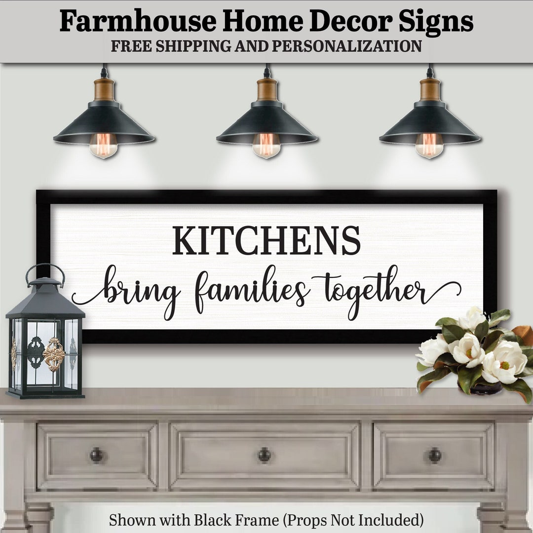 Kitchens Bring Families Together, FARMHOUSE HOME DECOR, Wooden Name ...