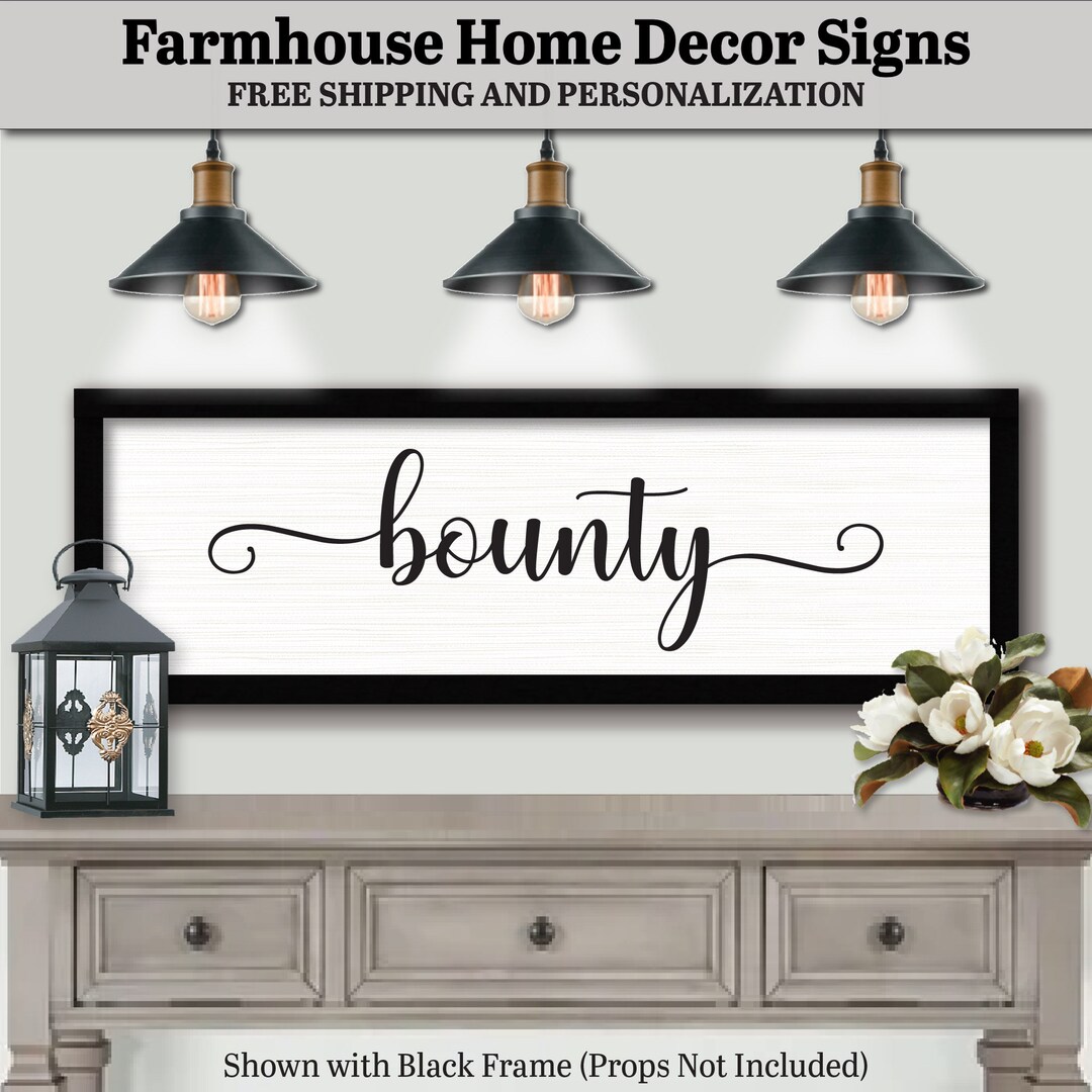 Bounty Sign Plaque HANDMADE HOME DECOR Rustic Decor Quotes, Boho Wall ...