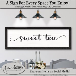 Sweet Tea Sign, FARMHOUSE DECOR SIGN, Wall Hanging Artwork ...