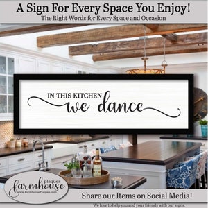 In This Kitchen We Dance Sign Plaque, FARMHOUSE HOME DECOR, Preppy Room ...