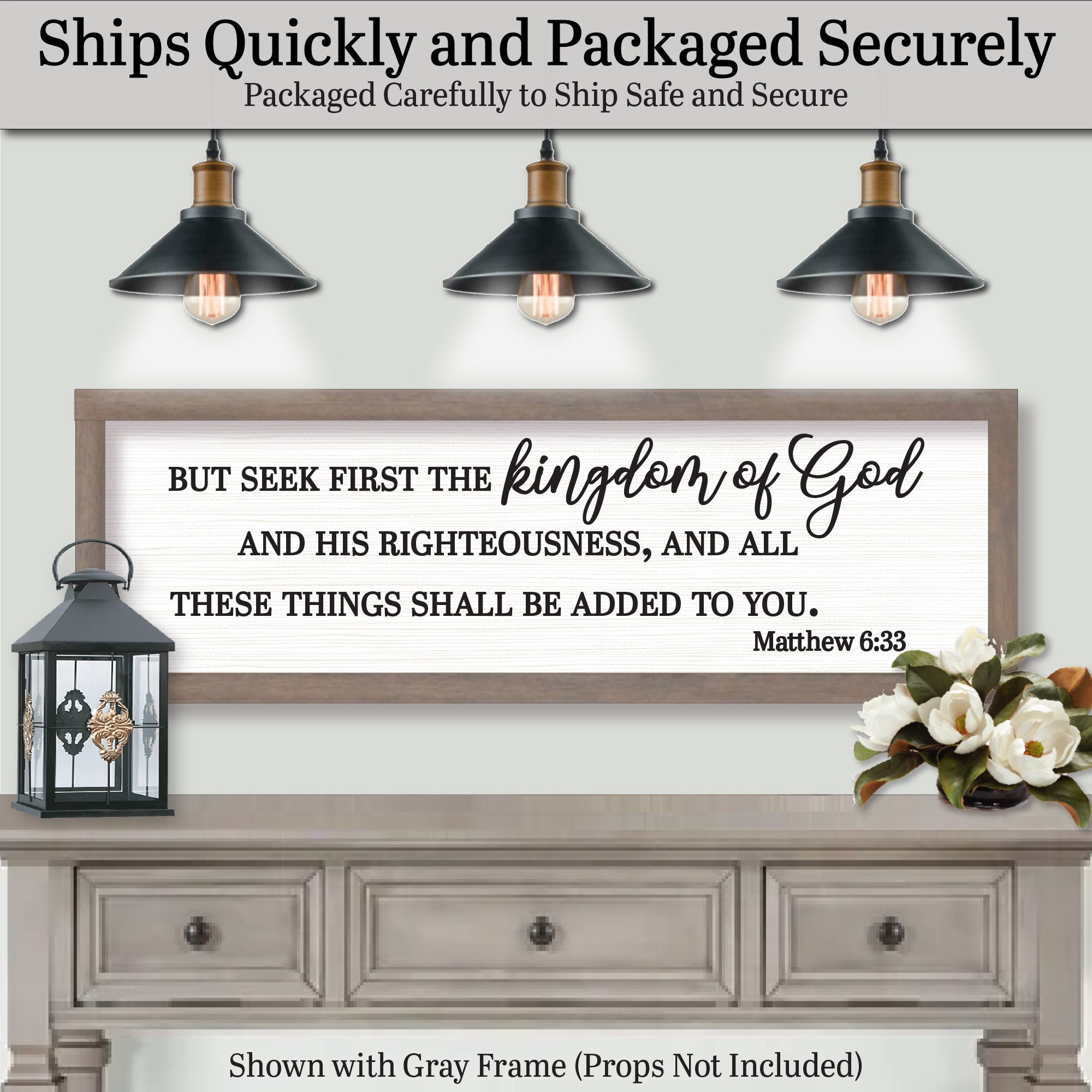 But Seek First the Kingdom of God Sign Plaque Matthew 6:33, FARMHOUSE ...