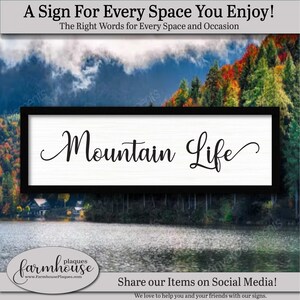 Mountain Life Sign, FARMHOUSE HOME DECOR, Personalized Decor, Mountain ...