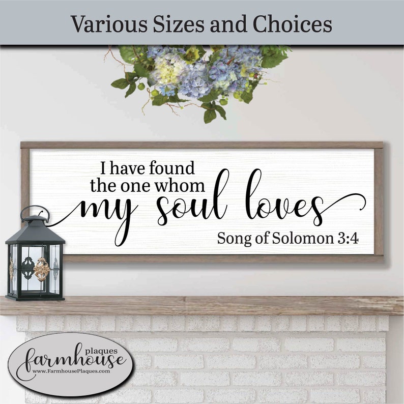 I Have Found The One Whom My Soul Loves Song Of Solomon 3 4 | Etsy