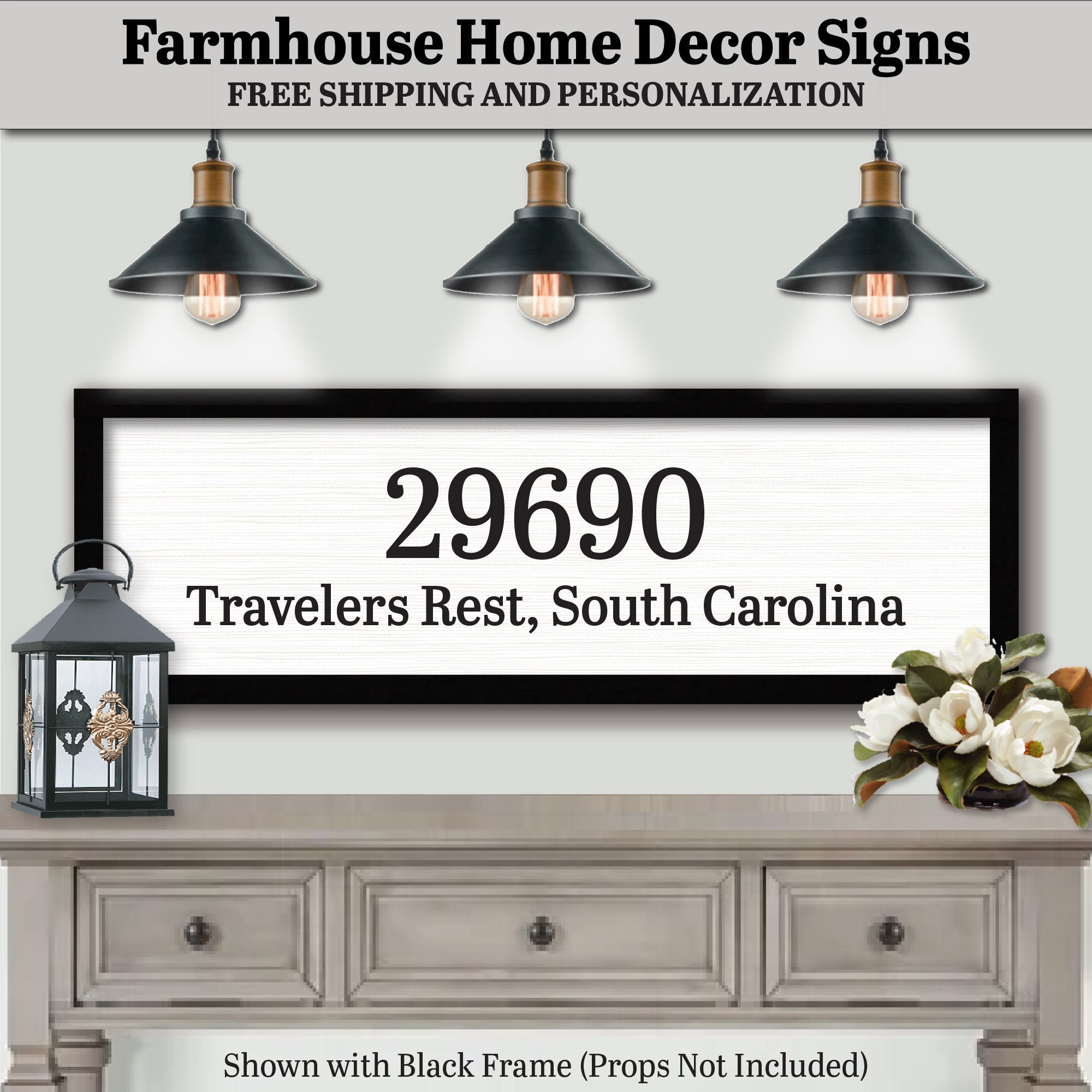Personalized Zip Code City State Sign HANDMADE HOME DECOR Our First ...