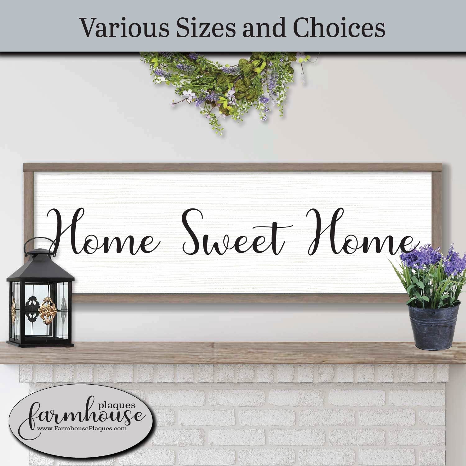 Home Sweet Home Farmhouse Decor Sign Framed Wood Wall Art | Etsy