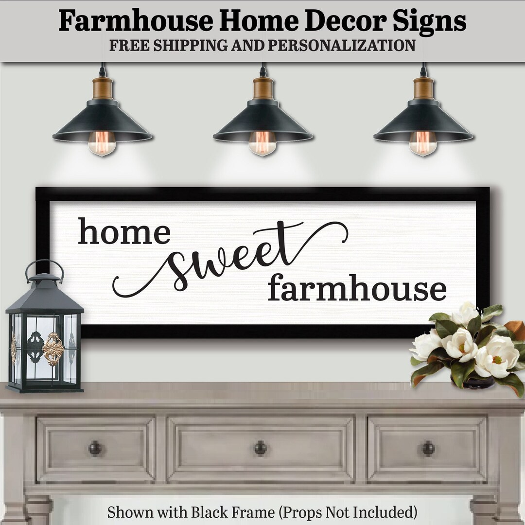 Home Sweet Farmhouse, FARMHOUSE DECOR SIGN, Boho Wall Decor Sign ...