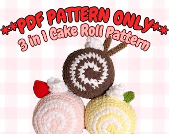 Crochet Pattern Roll Cake - Etsy