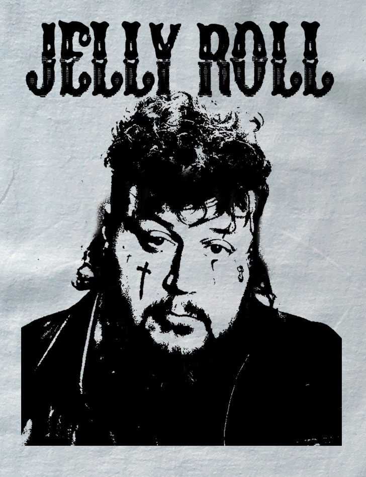 Jelly Roll Stencil Art Tee - Etsy