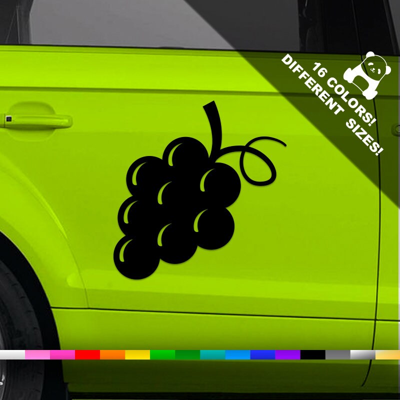 Grape Car Decal Grapes Truck Or Bumper Vinyl Sticker | Etsy