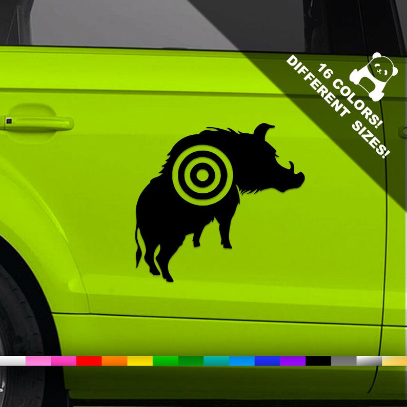 Boar Car Vinyl Decal Hunting Truck or Bumper Sticker | Etsy