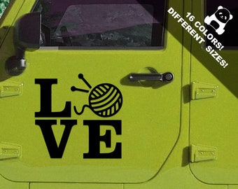 Knitting Vinyl Decal | Etsy