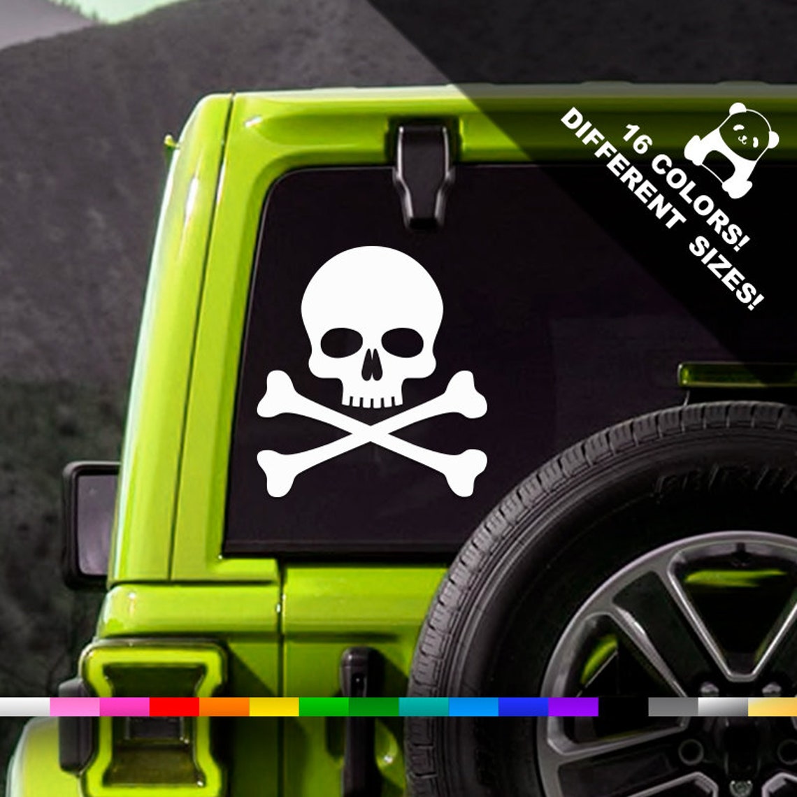 Jolly Roger Car Vinyl Decal Pirate Flag Truck Or Bumper Vinyl | Etsy