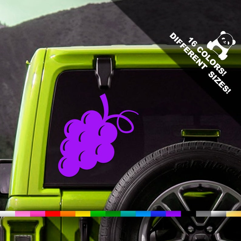 Grape Car Decal Grapes Truck Or Bumper Vinyl Sticker | Etsy