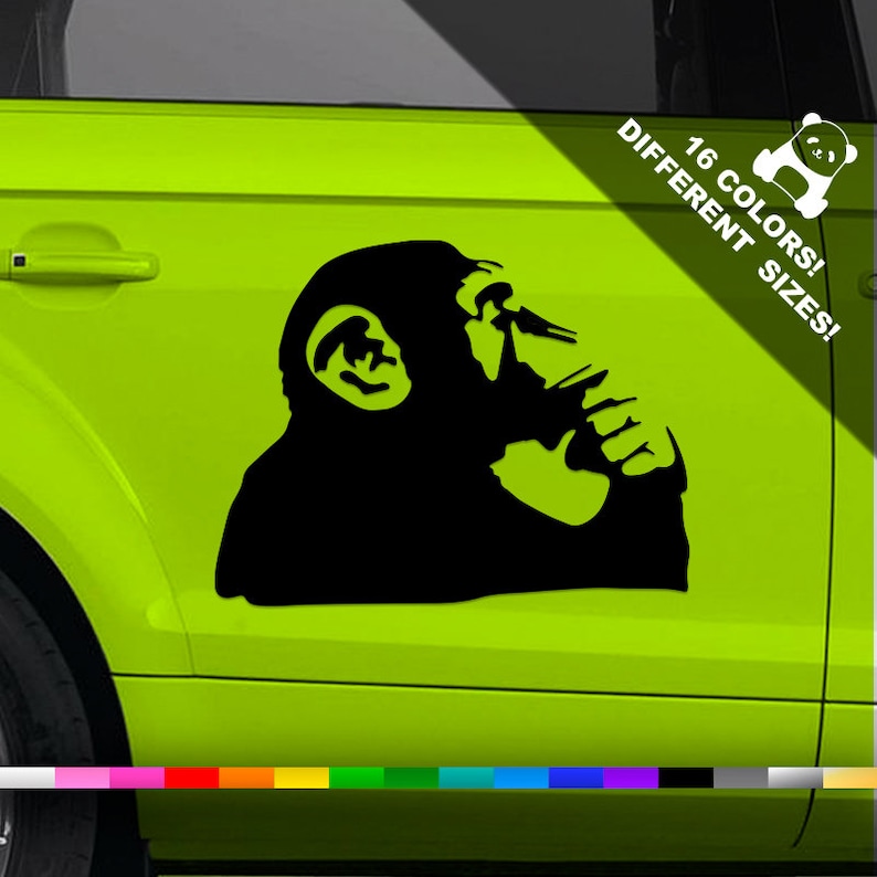 50% OFF Banksy Monkey Car Decal Banksy Graffiti Truck Or | Etsy