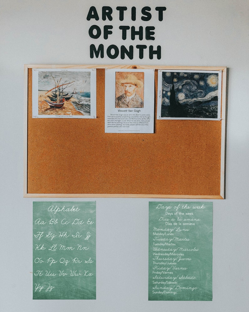 Cursive Alphabet Poster | Etsy