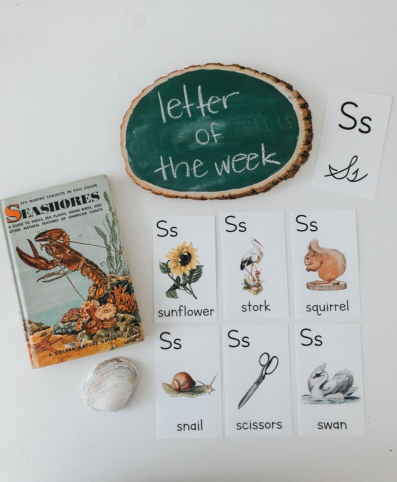 Vintage Inspired Letter of the Week Flashcards | Etsy