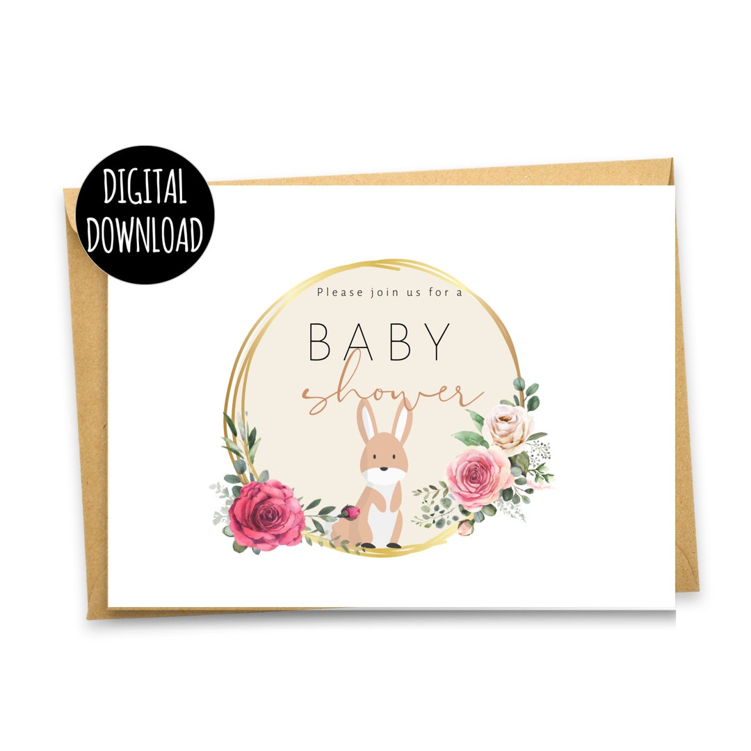 BABY SHOWER PRINTABLE - Baby Shower Cards - Printable Digital Download ...