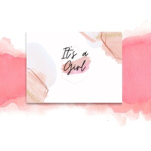IT'S A GIRL Printable It's A Girl Cards Baby | Etsy