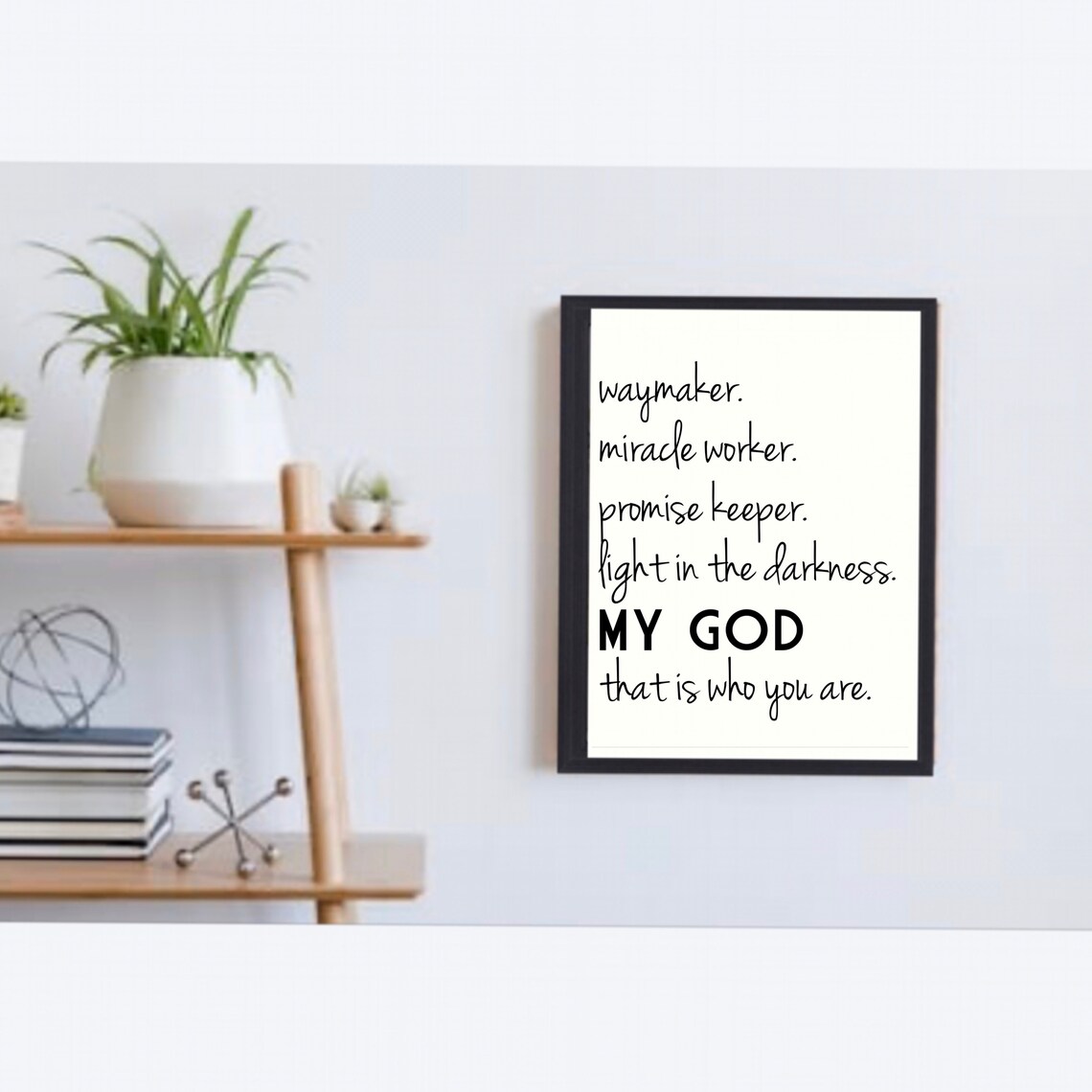 WALL ART Waymaker Miracle worker Promise keeper Light | Etsy