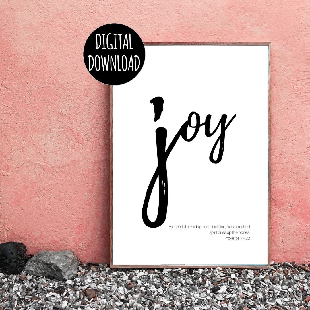 CHRISTIAN WALL ART - Joy Faith Hope Love - Inspirational Wall Art ...