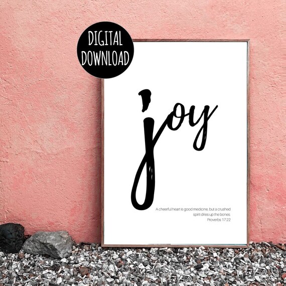 CHRISTIAN WALL ART Joy Faith Hope Love Inspirational Wall - Etsy