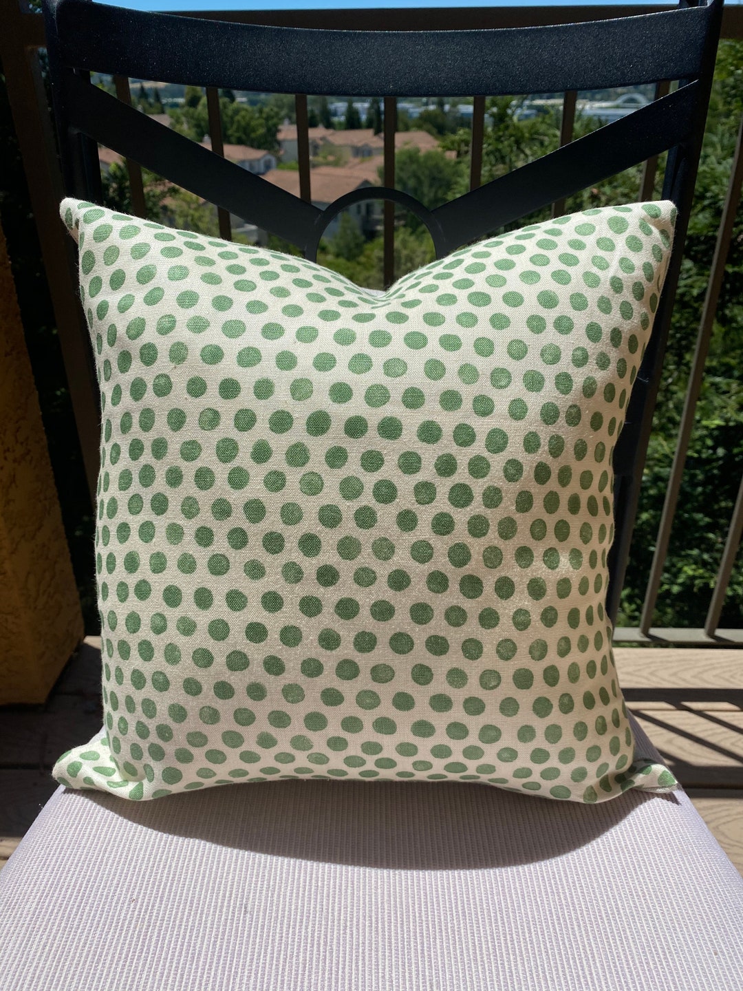 Lisa Fine Tika Hand Printed/ Natural Linen Pillow/ 20x20, 22x22 ...