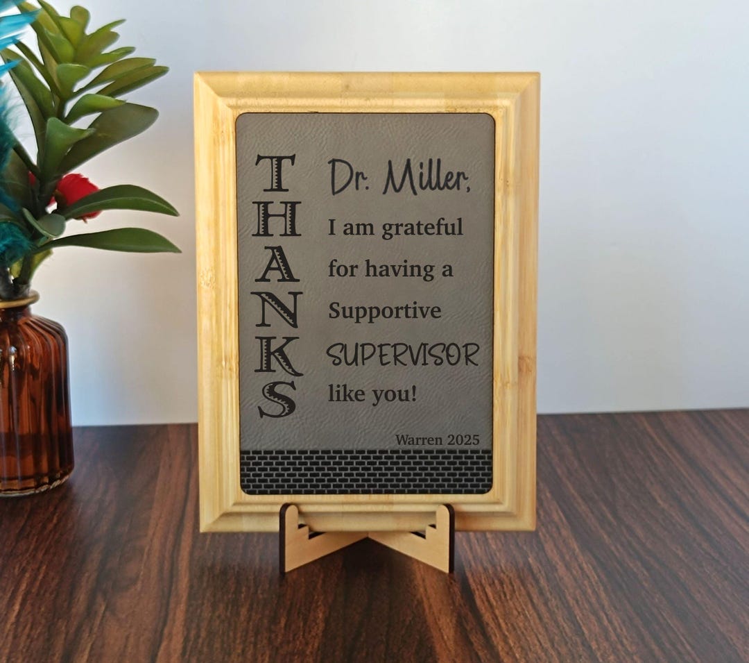 Personalized Mentor Boss Gift: Engraved Wood Plaque PBA001 - Etsy