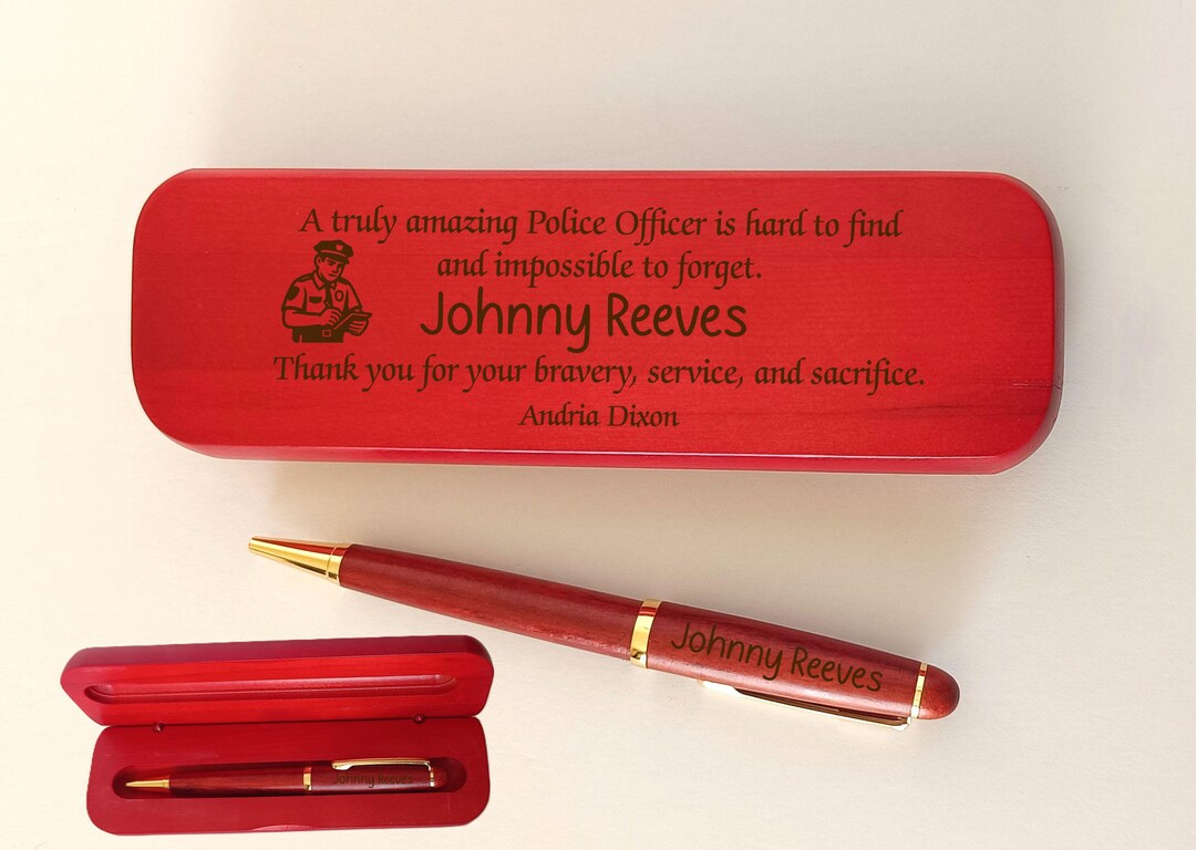 Personalized Police Officer Wood Pen: Engraved Sergeant Gift - Etsy