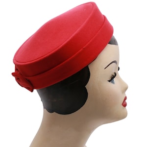 Pillbox Hat Red - Etsy