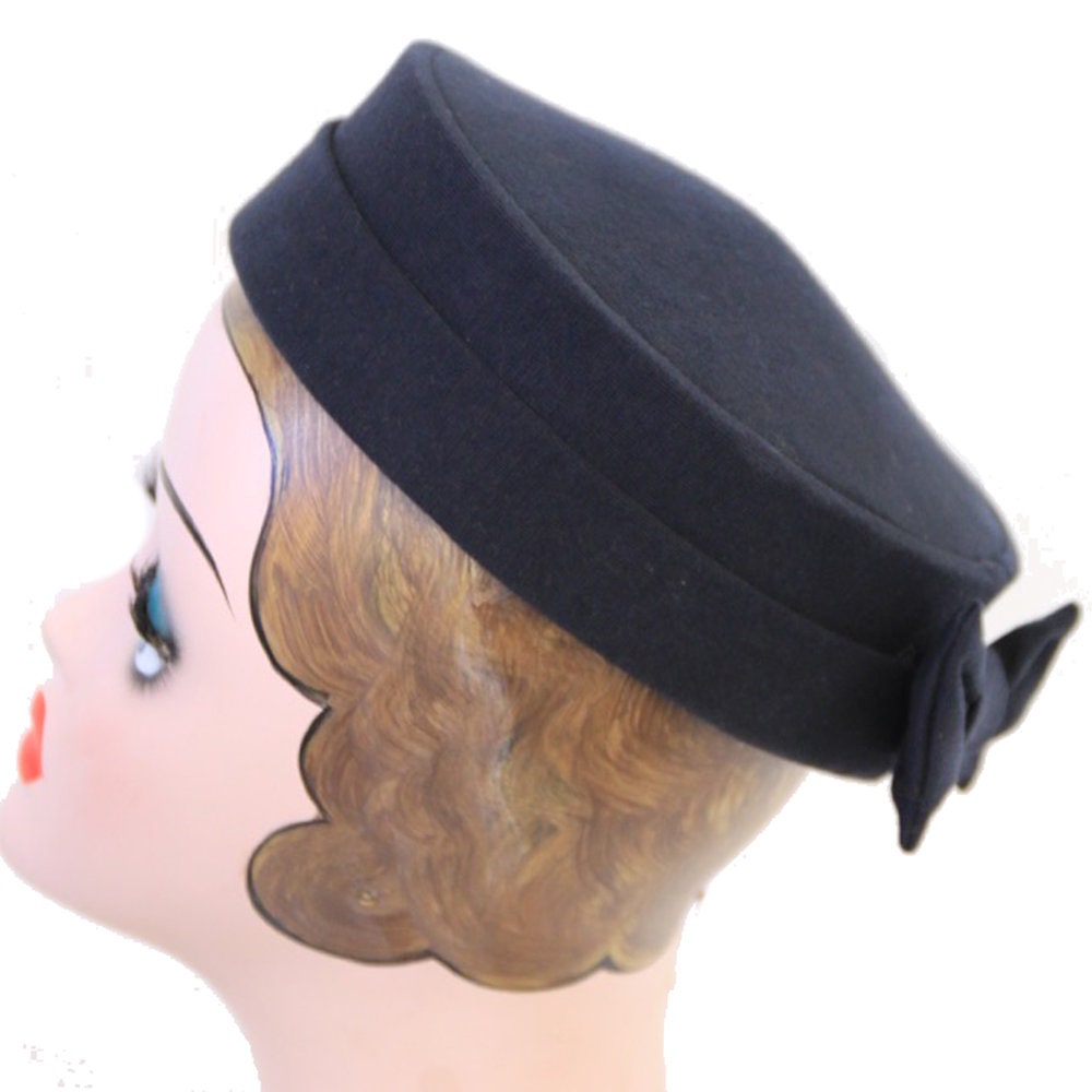 Pillbox Hat Black - Etsy
