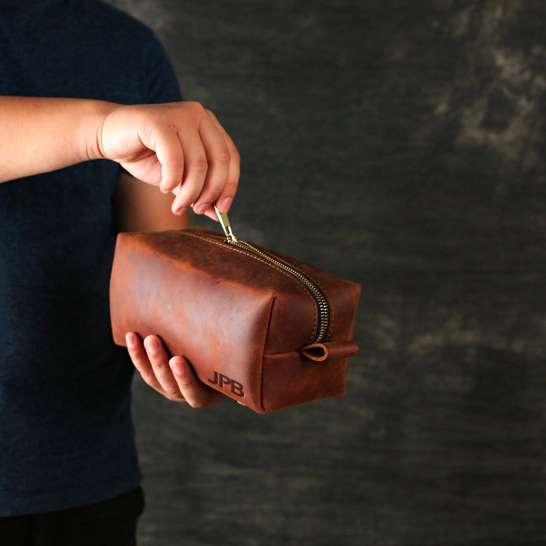 Personalized Leather Dopp Kit Groomsmen Gfit Custom Leather - Etsy