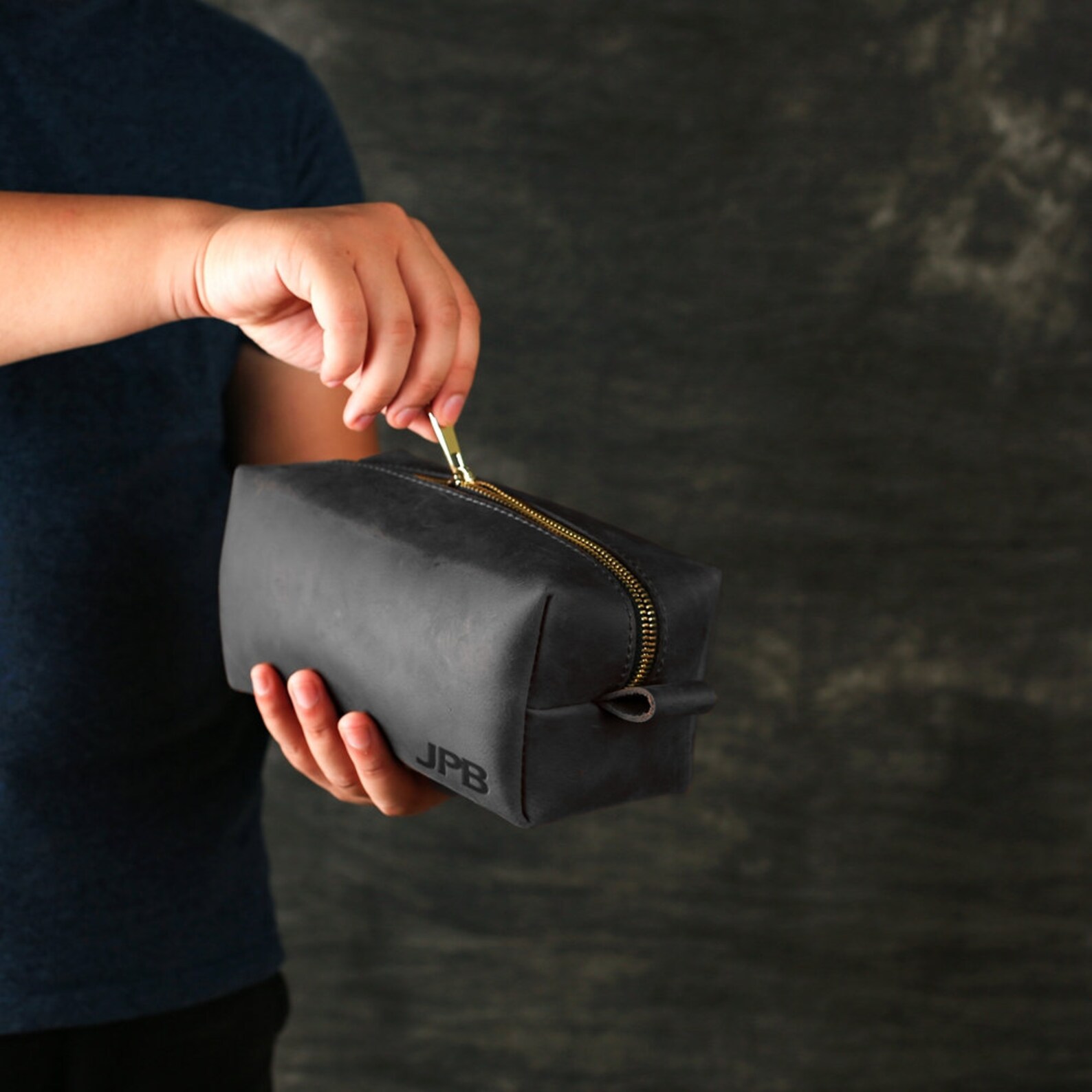 Personalized Leather Dopp Kit Groomsmen Gfit Custom Leather | Etsy