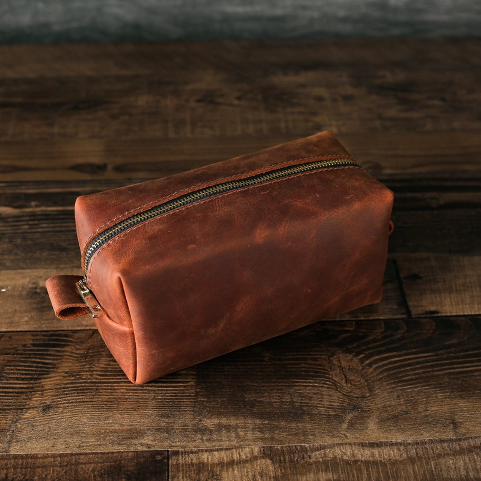 Personalized Leather Dopp Kit Groomsmen Gfit Custom Leather | Etsy