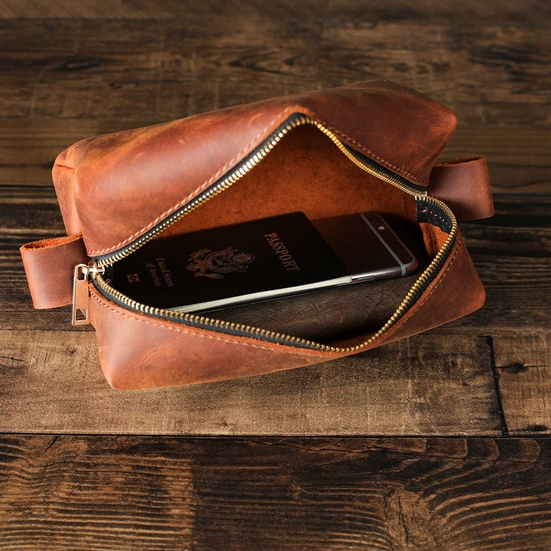 Personalized Leather Dopp Kit Groomsmen Gfit Custom Leather - Etsy