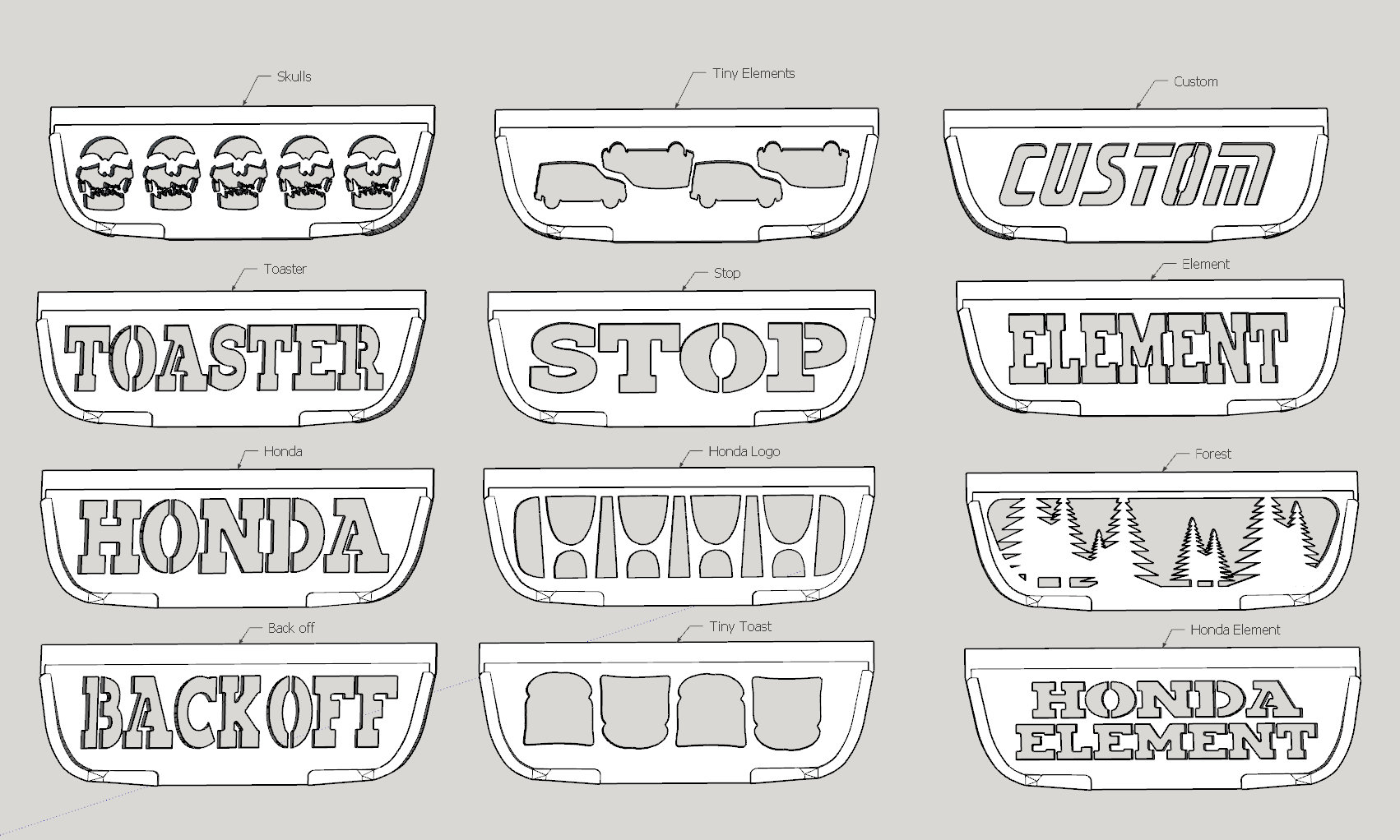 Honda Element Third Brake Light Cover | Etsy