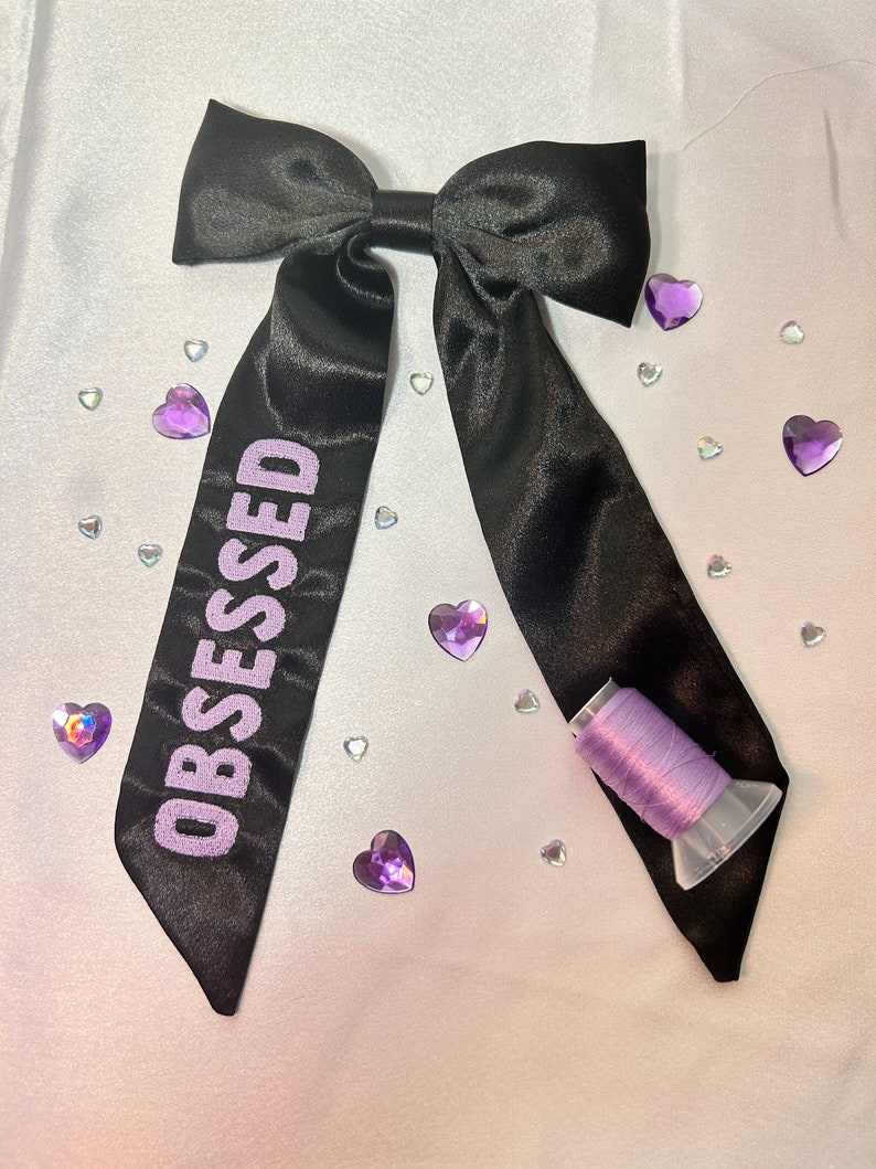 Olivia Rodrigo Guts Tour 2024 Satin Embroidered Bow for Hair ...