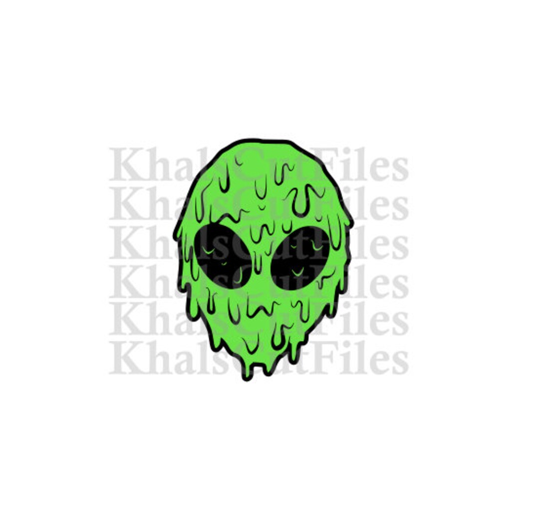 Dripping Alien Head SVG File - Etsy UK