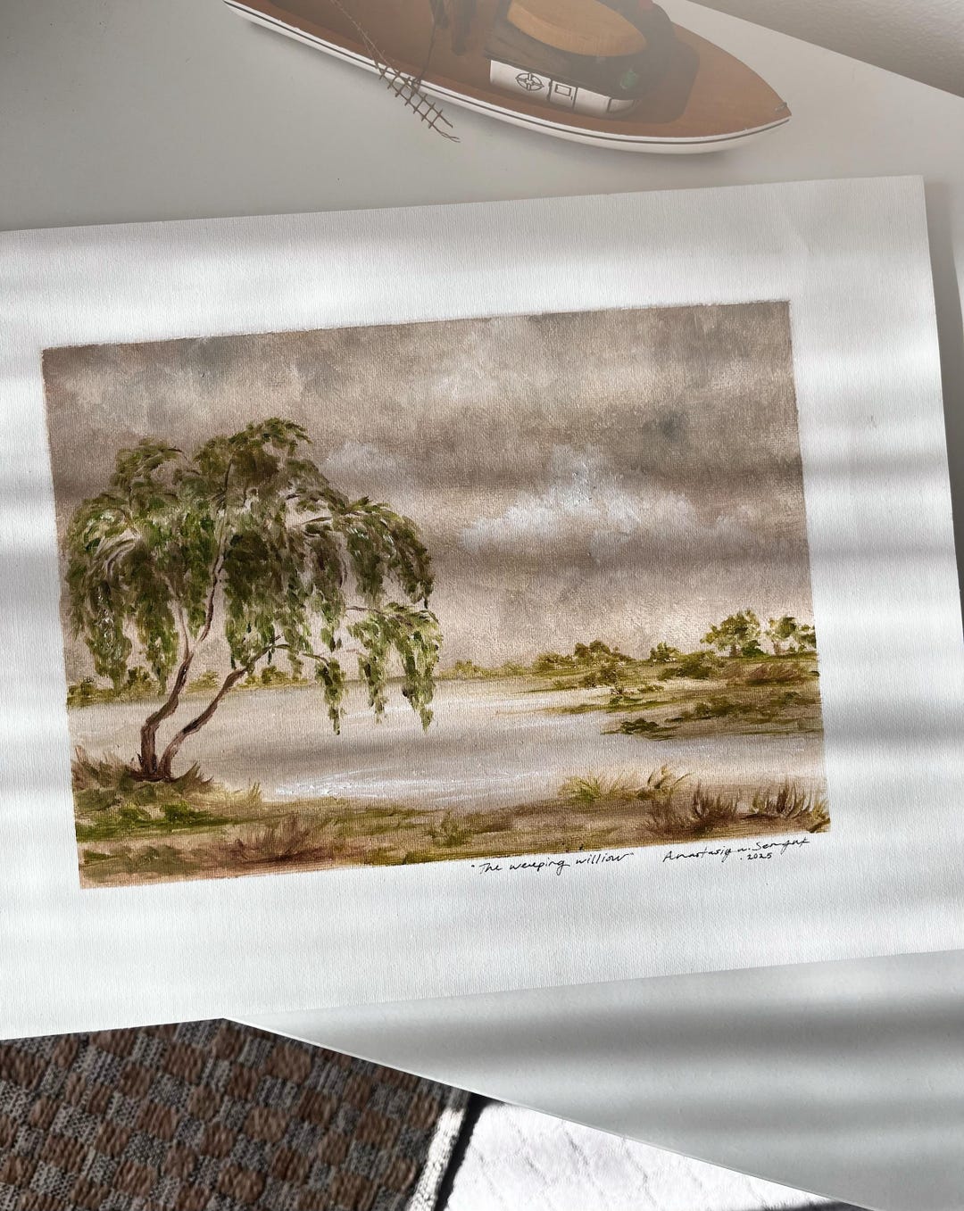 Oil Painting/ Weeping Willow Painting/ Landscape Painting/ Large Art ...
