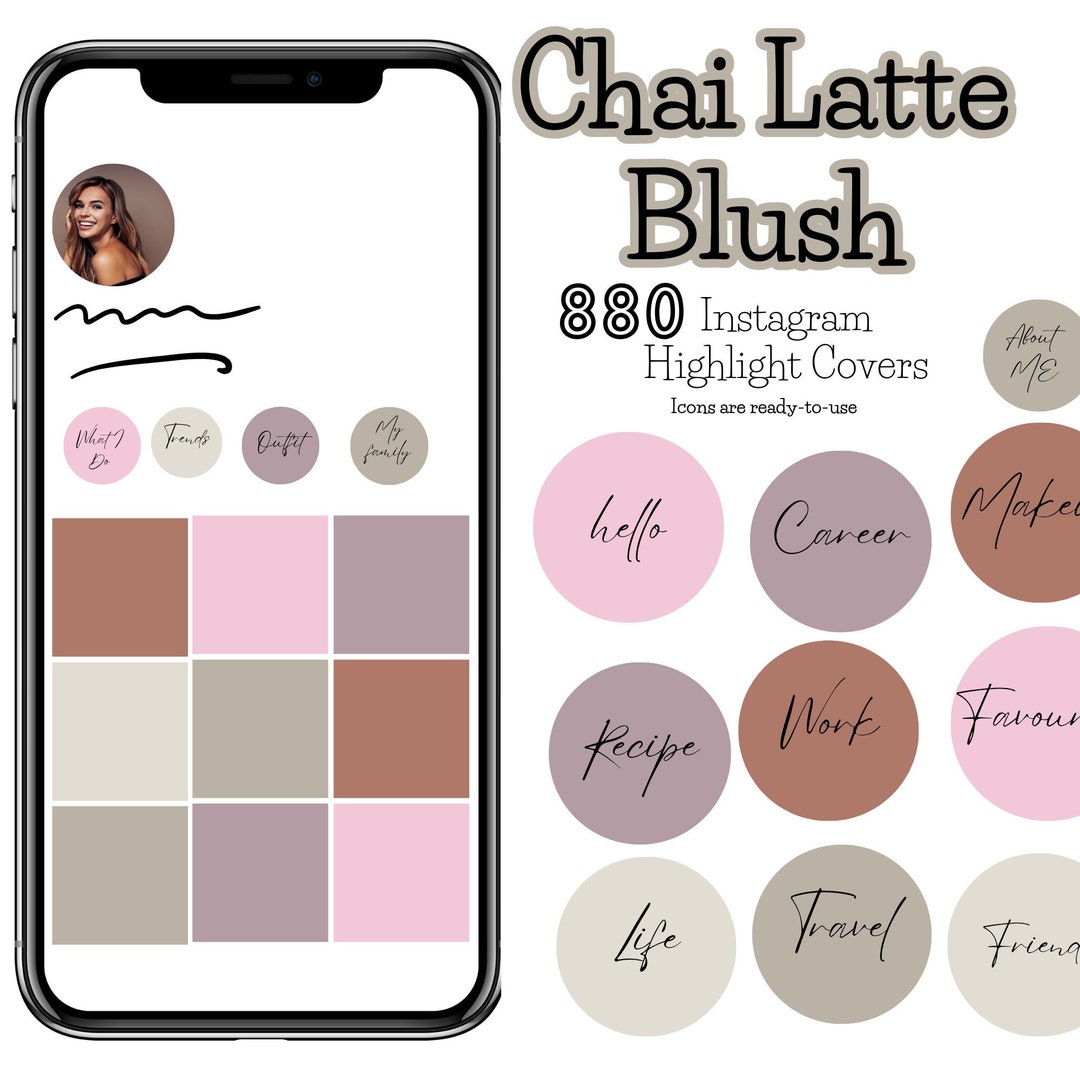 880 Chai Latte Instagram Highlight Covers, Luxury Highlight Covers, IG ...
