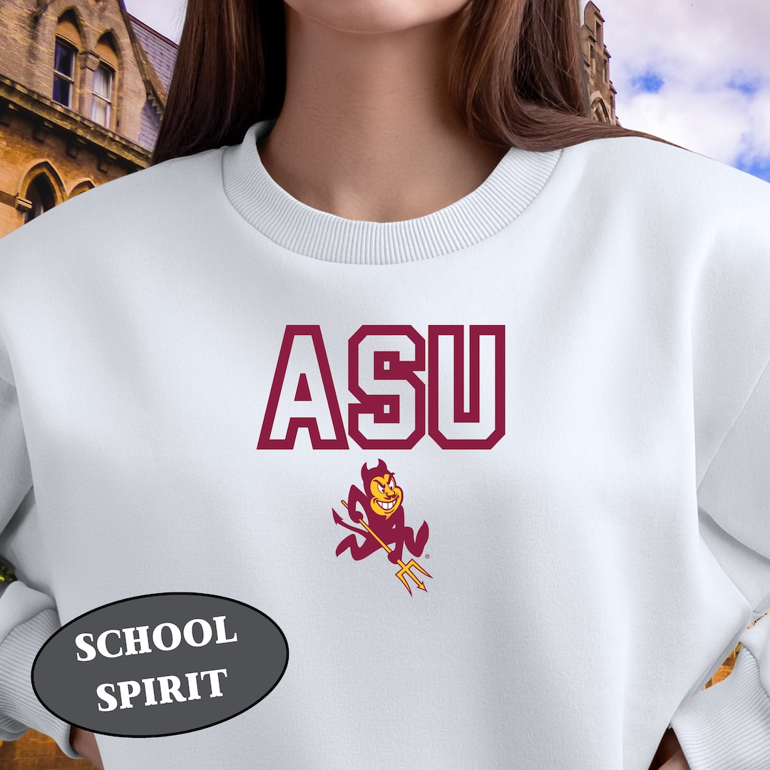 ASU Crewneck College Sweat Shirt, Tailgate Apparel, College Merch ...