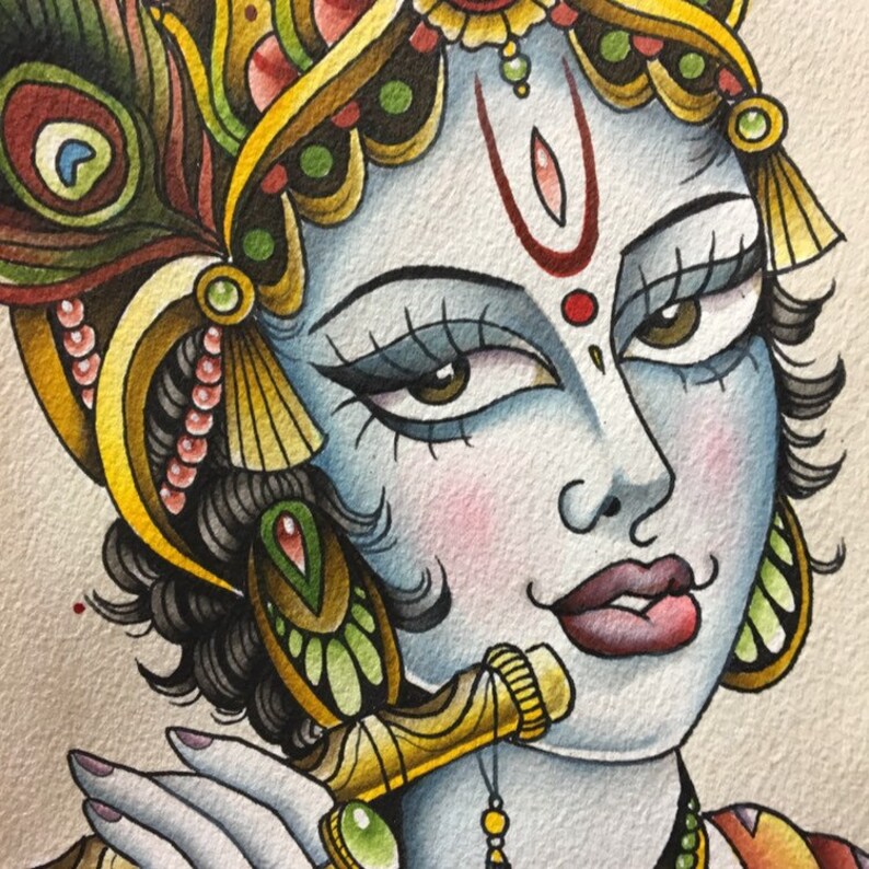 KRISHNA Original Painting - Etsy