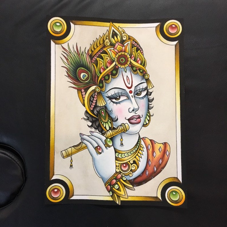 KRISHNA Original Painting - Etsy