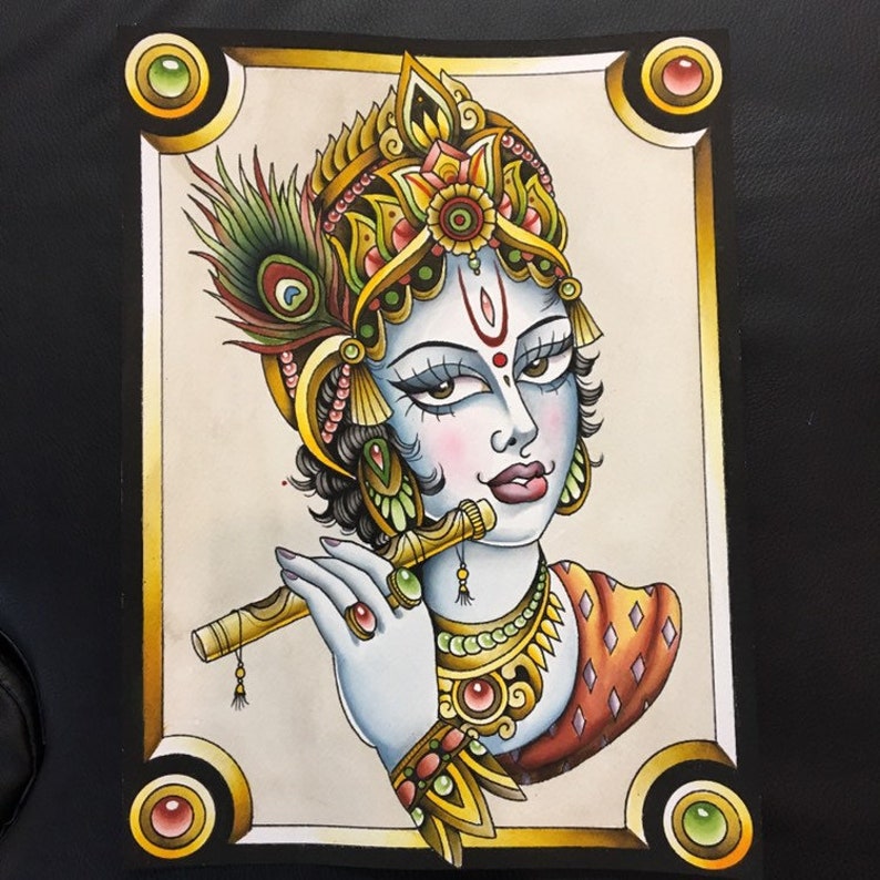 KRISHNA Original Painting - Etsy