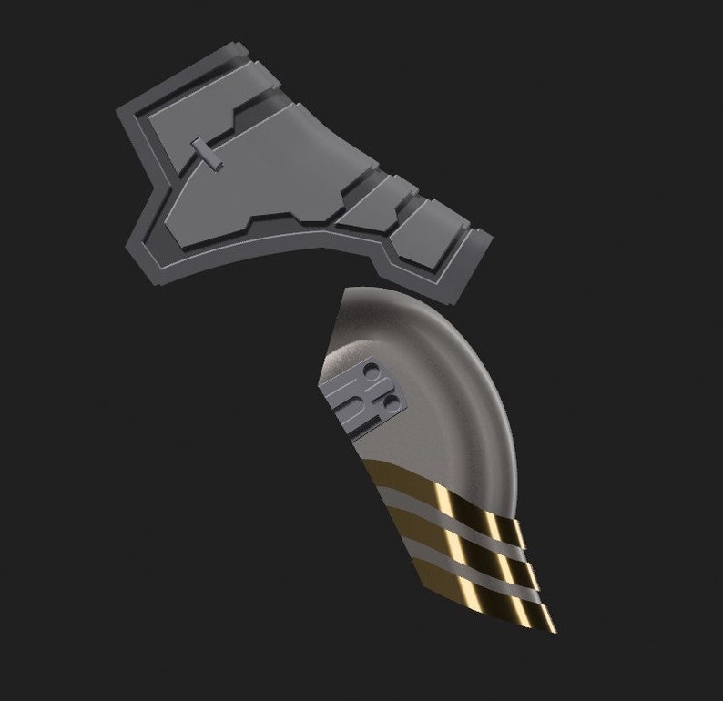 Halo Inspired UNSC Officer Shoulder Pauldron - 3D Model - Digital File ...