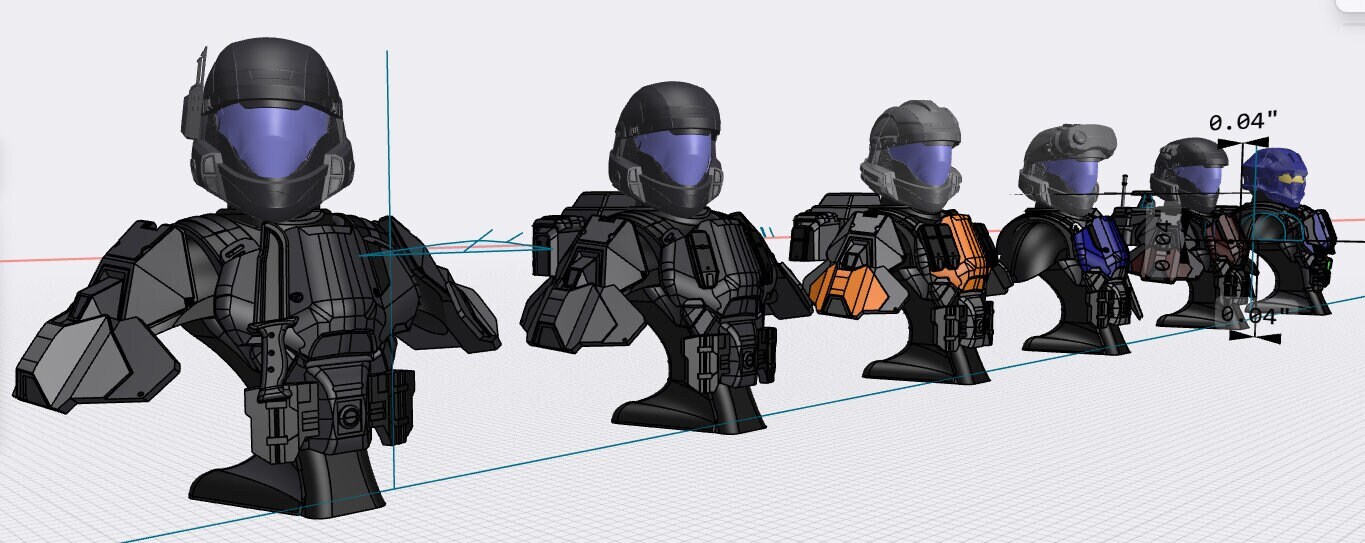Halo 3 ODST Inspired Busts ALPHA 9 Full Squad Digital File - Etsy