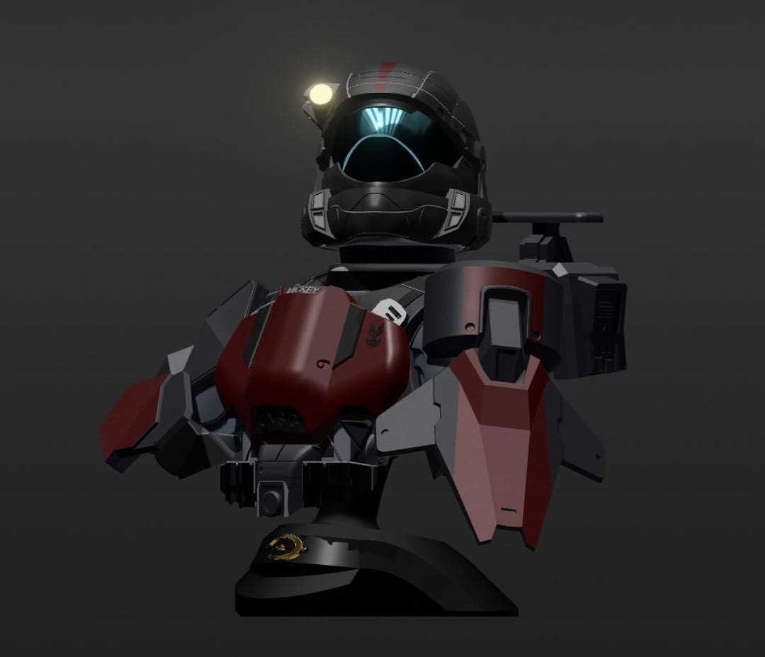 Halo Inspired 1/2 Scale Bust - ODST Mickey - 3d Model - Digital ...